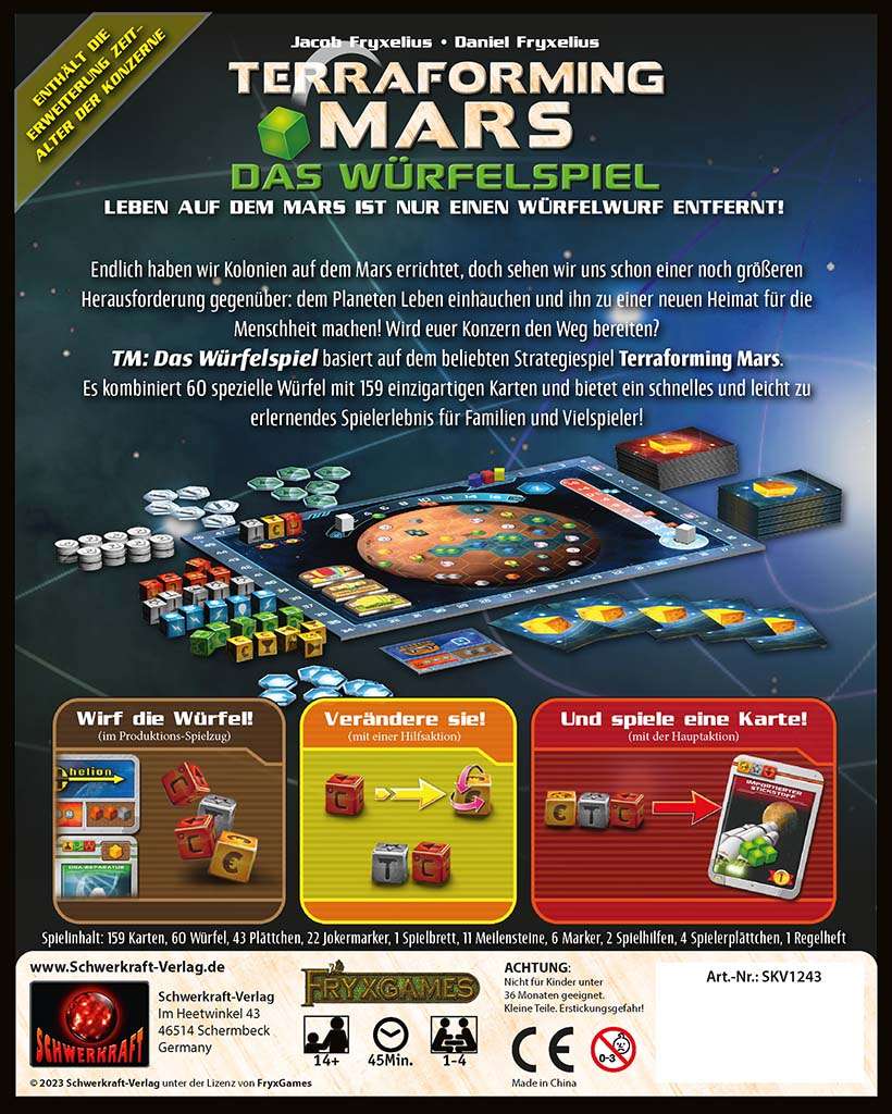 Terraforming Mars: Das Würfelspiel | Terraforming Mars | Schwerkraft | Schwerkraft-Verlag